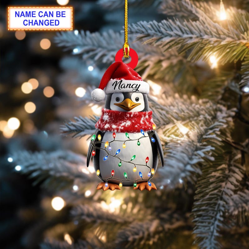 Hanging Christmas Penguin - Etsy