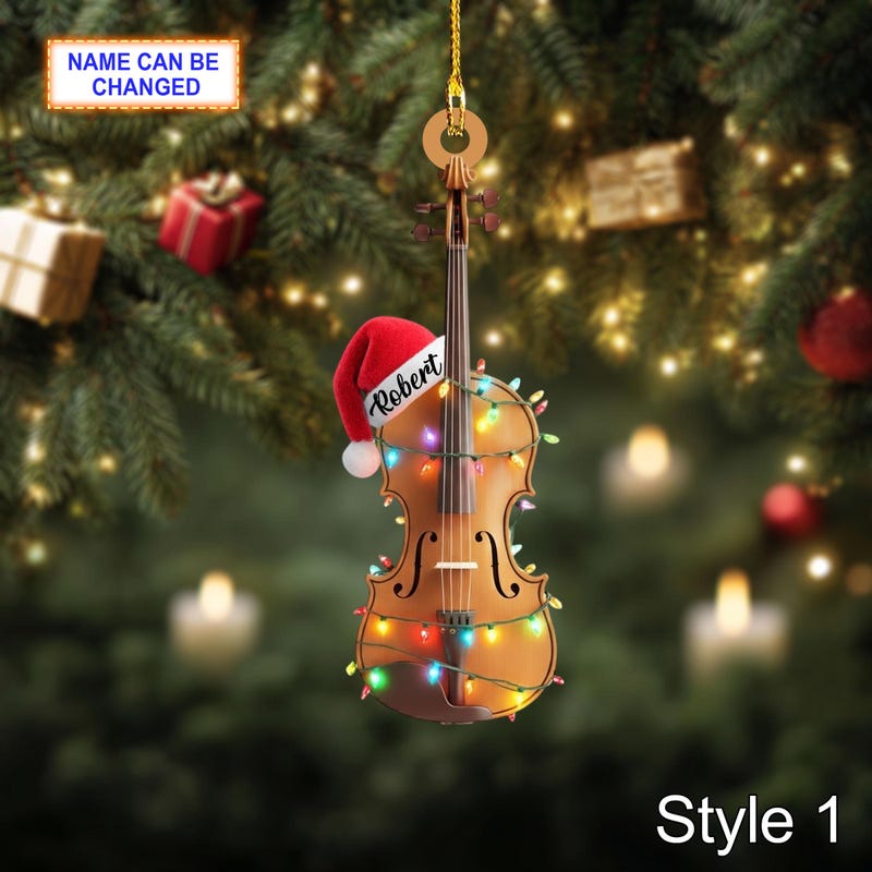 Violin Christmas Ornament - Etsy