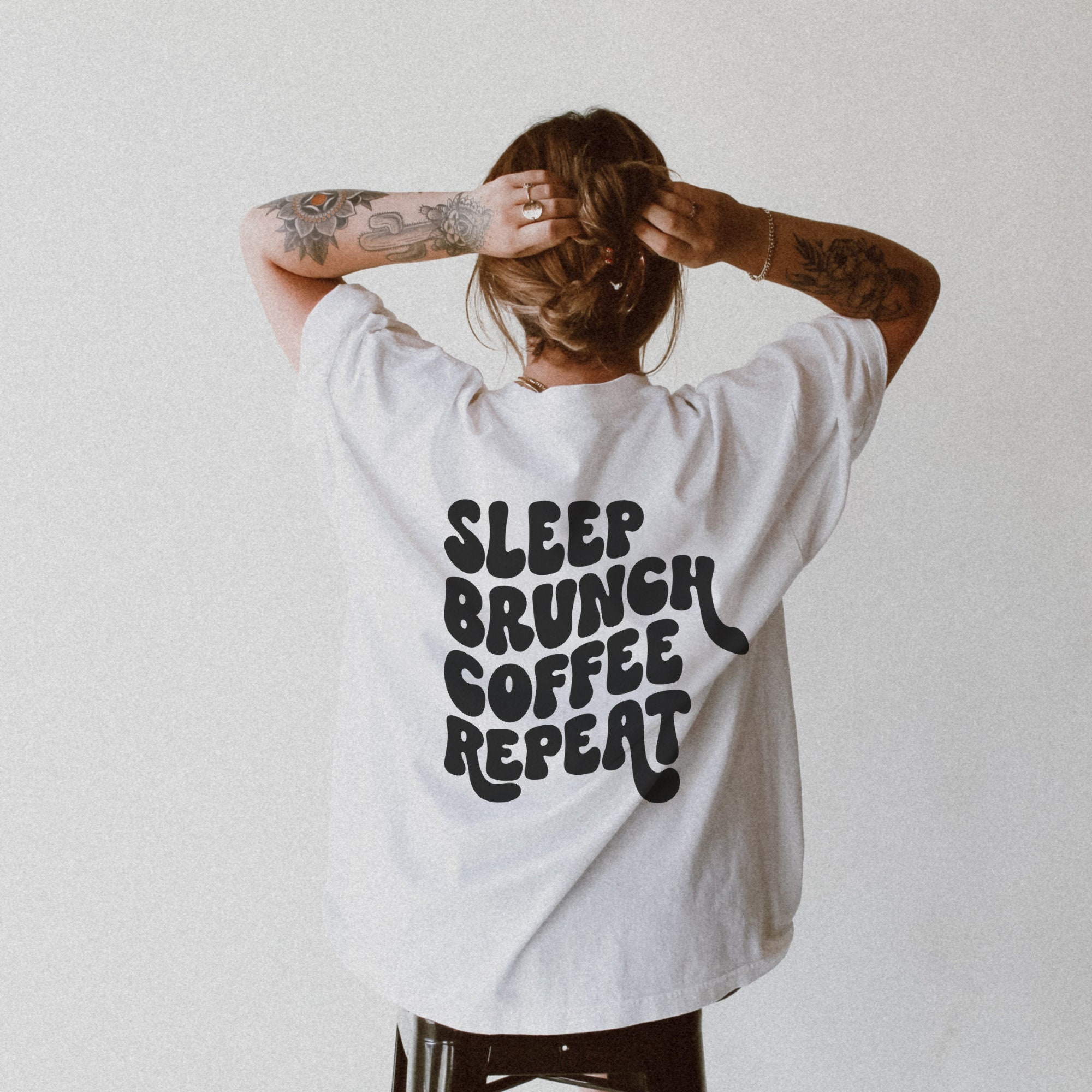 Sleep Coffee Brunch SVG Repeat Breakfast Morning Routine - Etsy