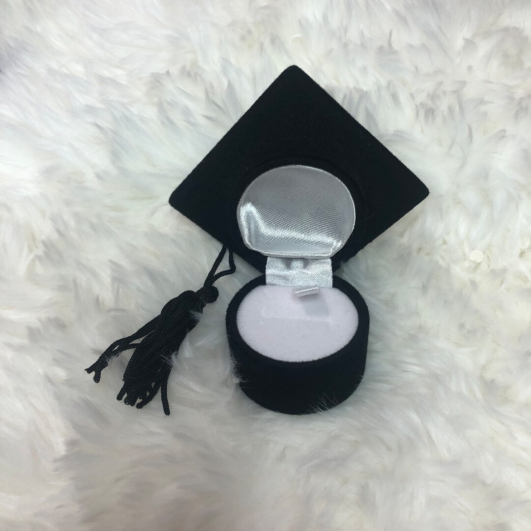 Velvet-lined Mortarboard Ring Box - Ideal Graduation Gift - Etsy