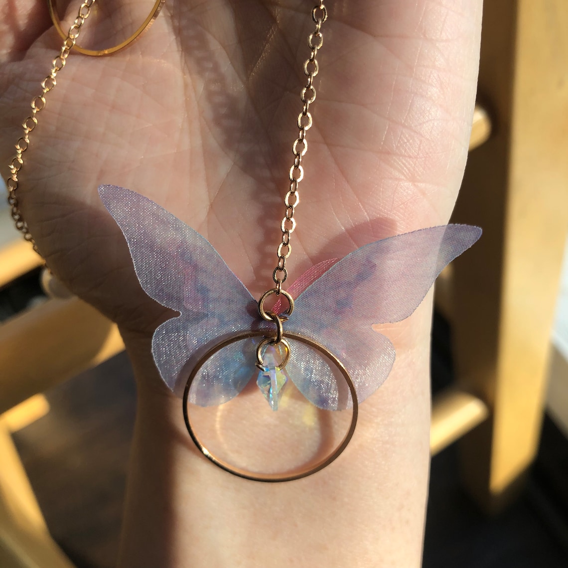 Bohemian Asymmetrical Butterfly Wing & Circle Drop Earrings With Pearl ...