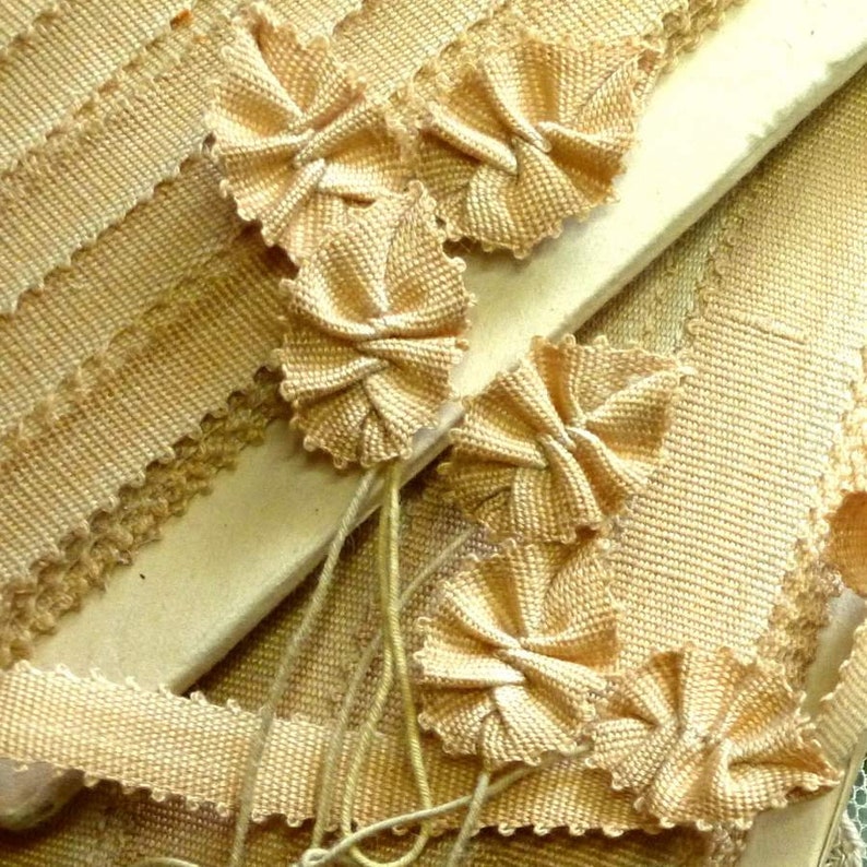 French Picot Ombre Antique Ribbon in Café Au Lait - Etsy