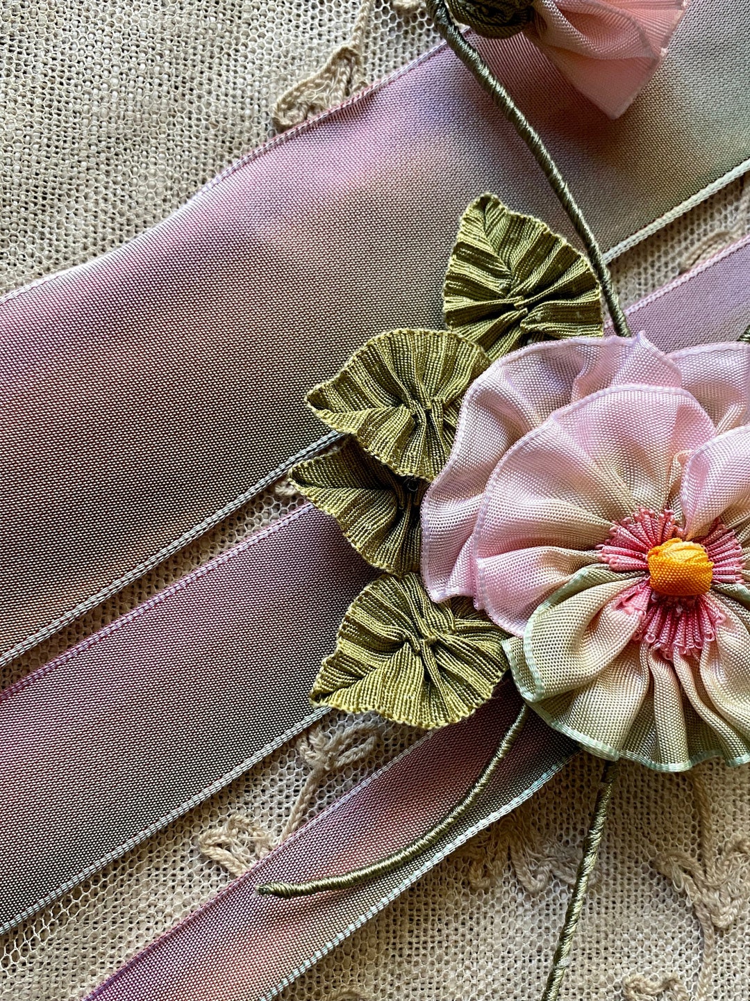 Pink to Green French Ombre Ribbon - Etsy
