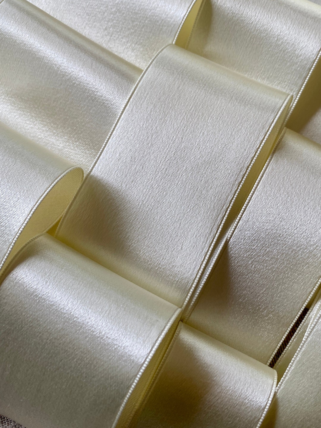 Mokuba Quality Cream Satin Ribbon - Etsy