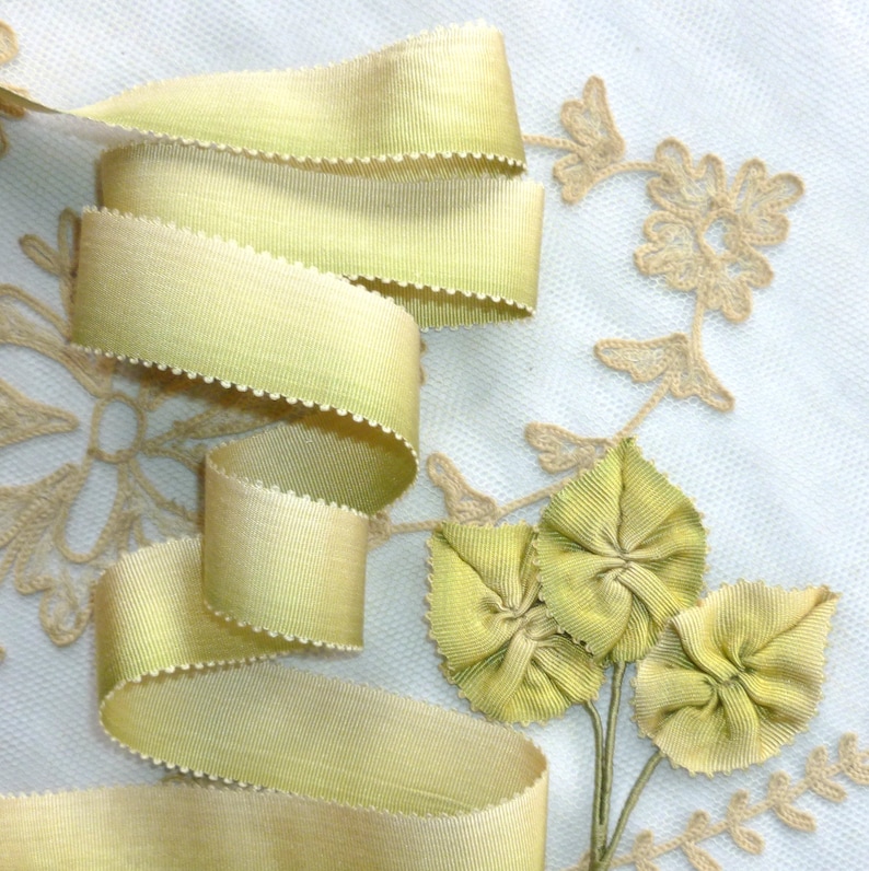 Antique Silk Picot Green Ombre Ribbon - Etsy