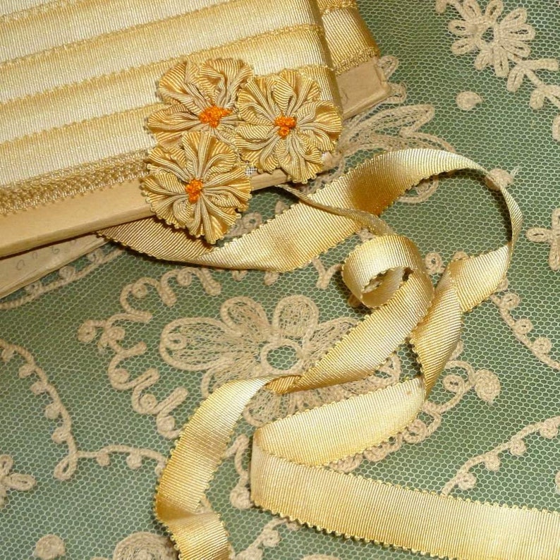 French Silk Picot Ombre Antique Ribbon Café Au Lait - Etsy