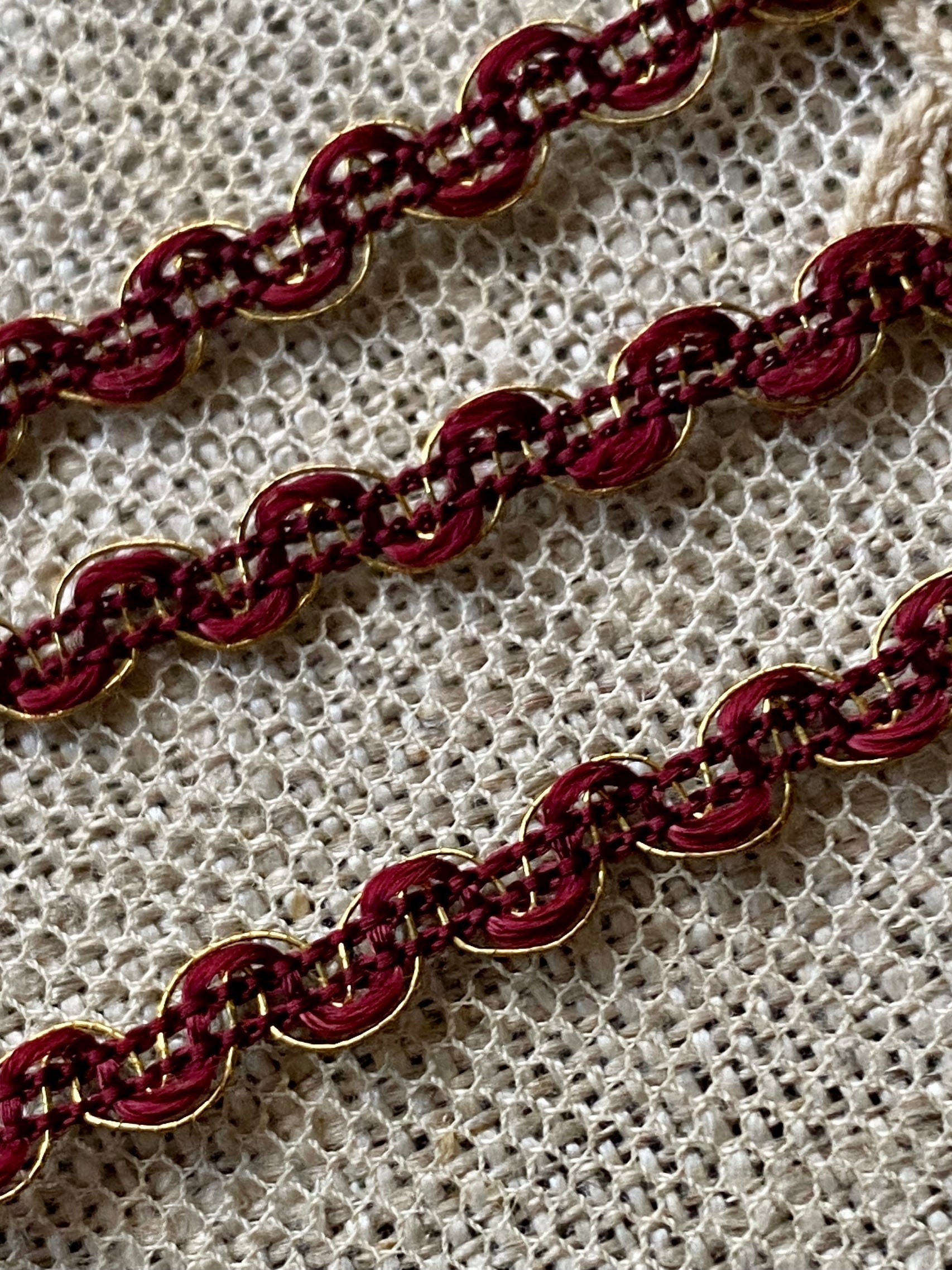 Antique French Gold Metal & Floss Trim - Etsy