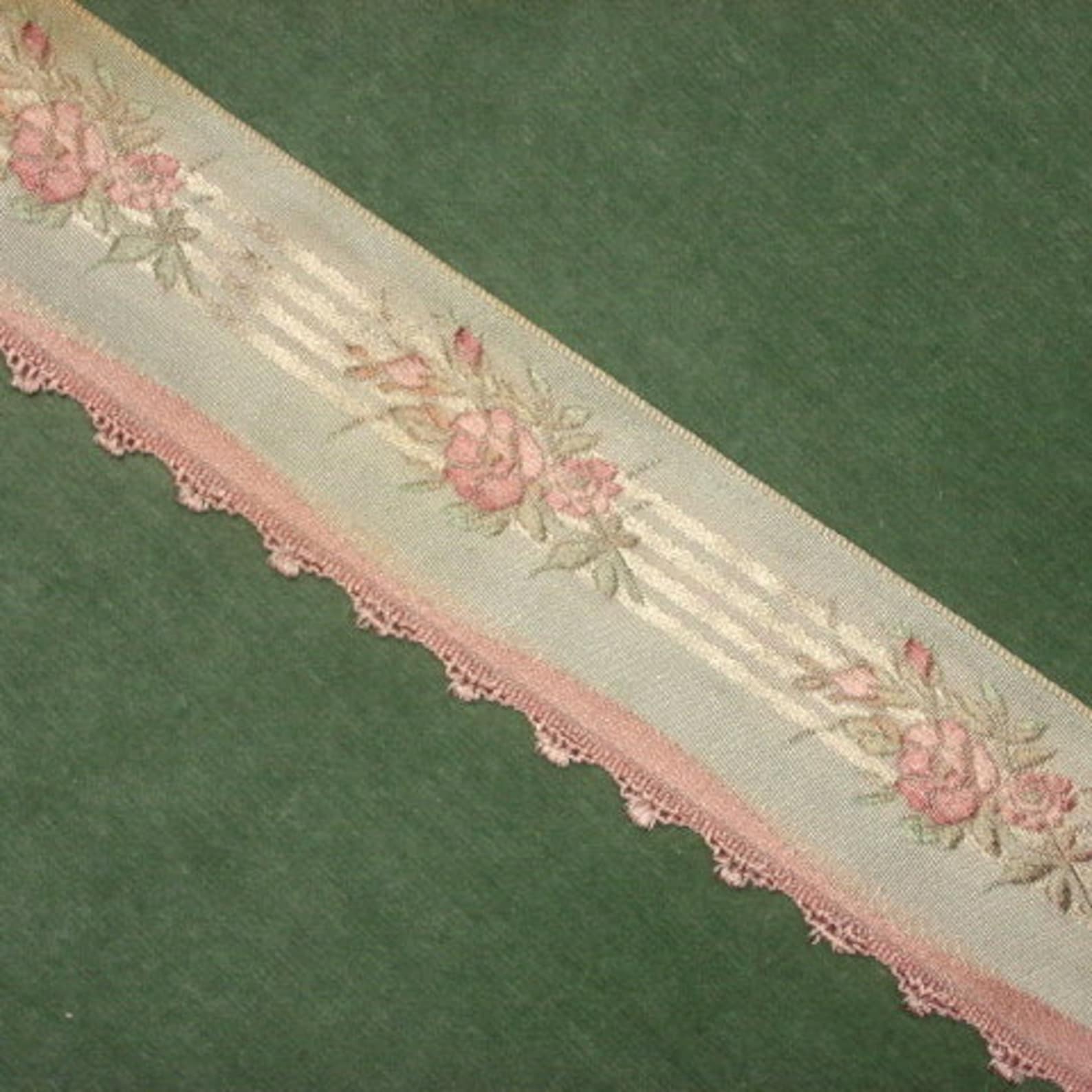 Woven Ribbon With Scallop and Picot Edge 1 1/2 Inch Width - Etsy