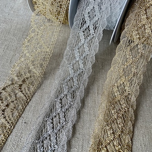 Vintage French Gold and Silver Lace - Etsy