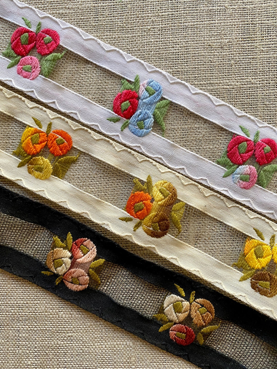 Vintage Arts & Crafts Ombre Roses Trim - Etsy