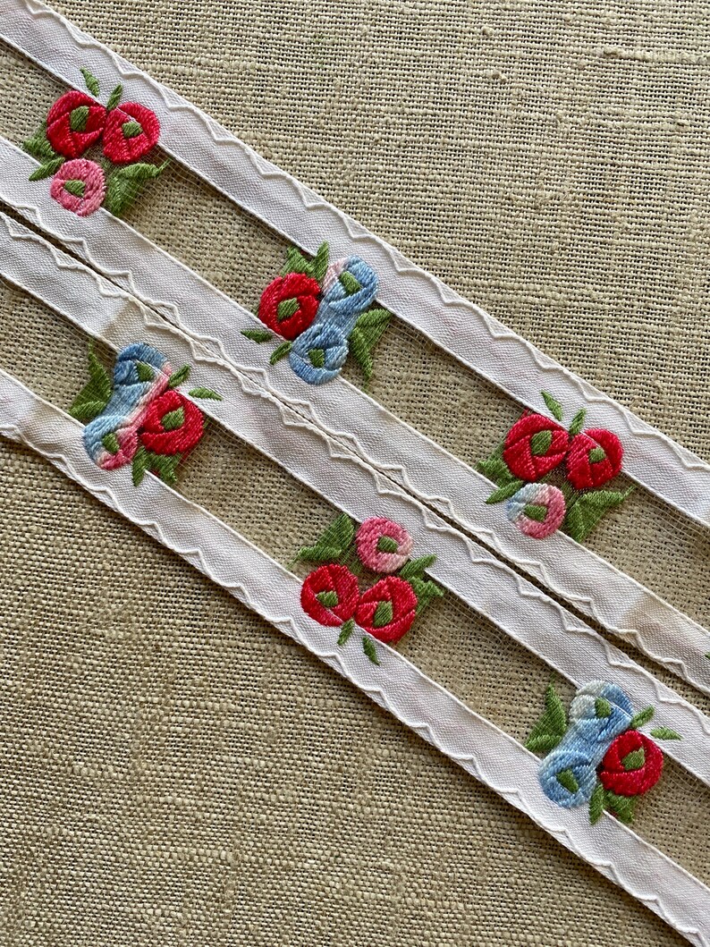 Vintage Arts & Crafts Ombre Roses Trim - Etsy