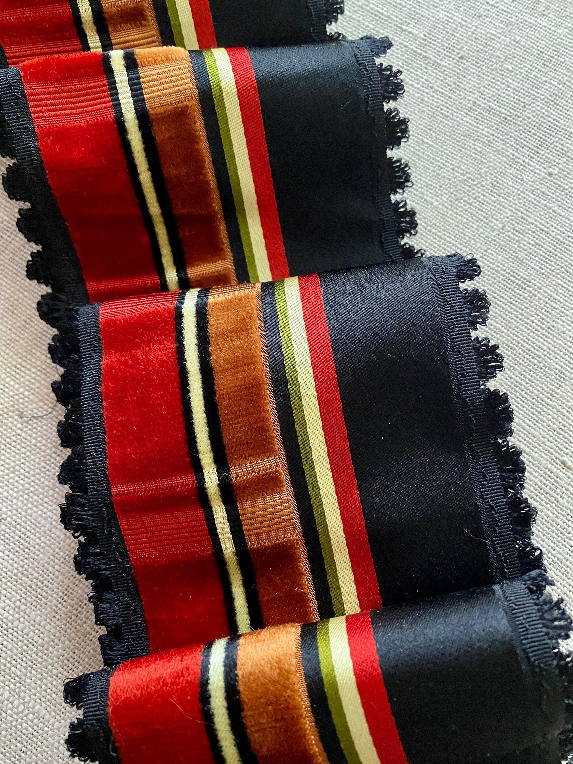 Antique Velveteen and Frilled Edge French Ribbon - Etsy