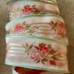 Vintage Pink Ombre Roses and Buds Ribbon Three Different - Etsy