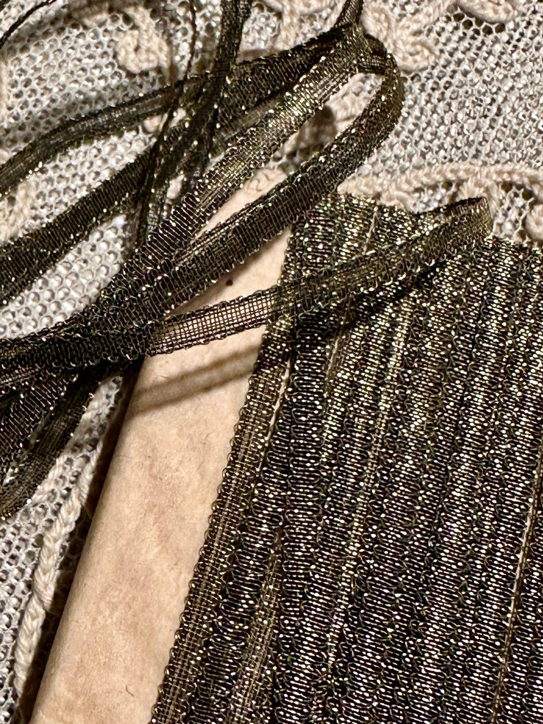 Vintage French Gold Metal Ribbon - Etsy