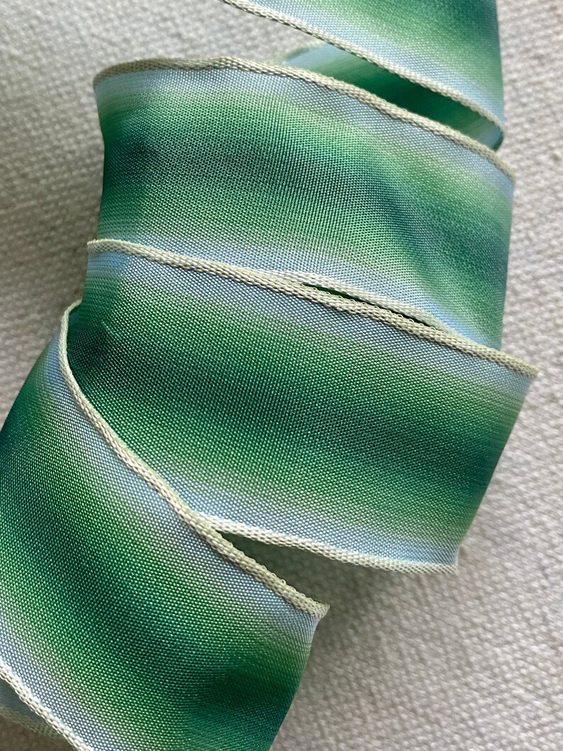 French Blue Green Ombre Ribbons in Three Color Choices - Etsy