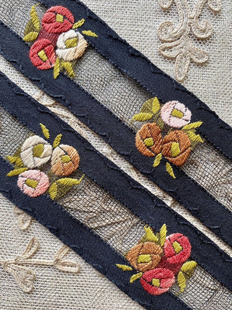Vintage Arts & Crafts Ombre Roses Trim - Etsy