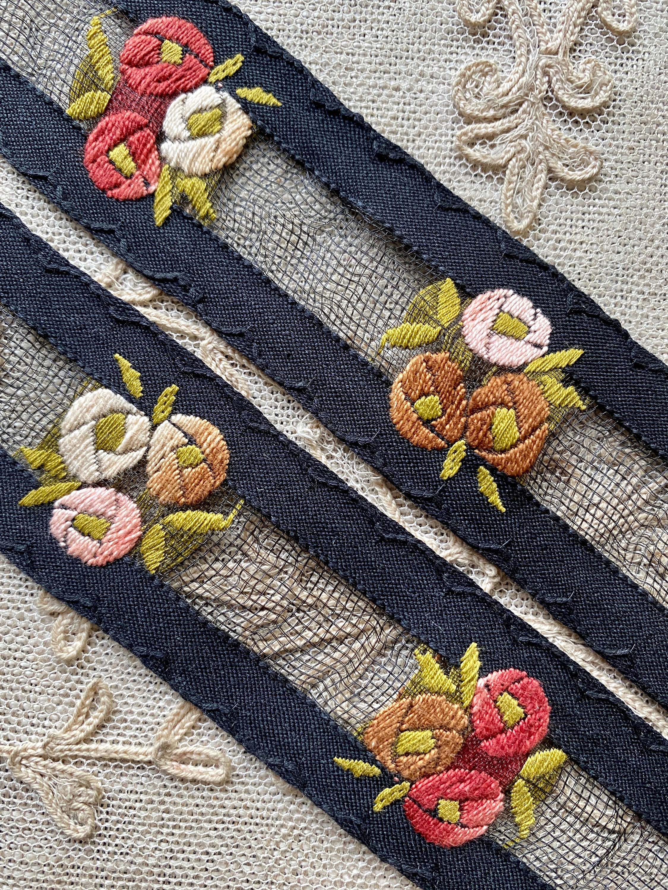 Vintage Arts & Crafts Ombre Roses Trim - Etsy