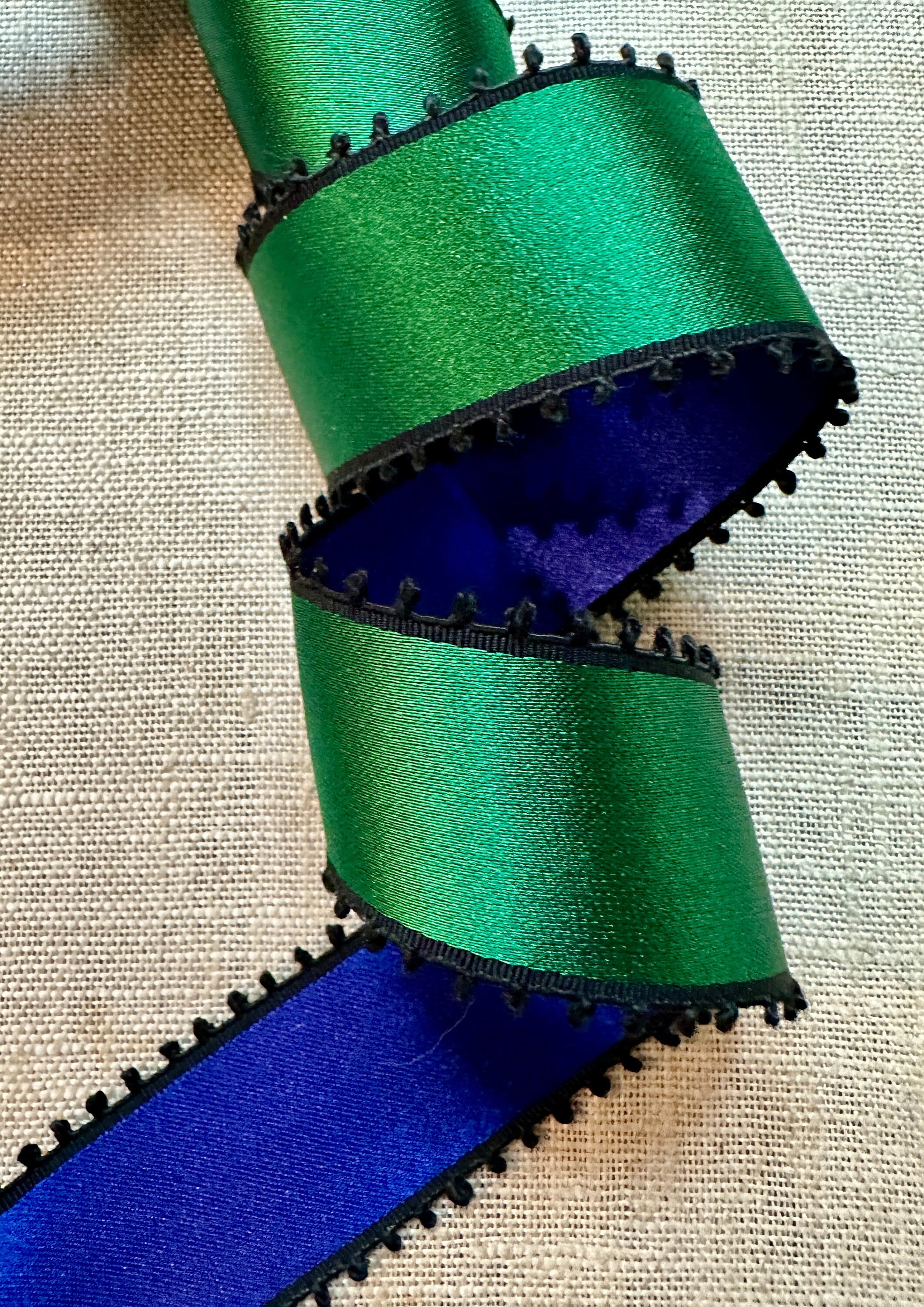 Vintage French Two Color Picot Satin Ribbon - Etsy