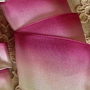French Ombre Vintage Ribbon Green and Mauve Ombre - Etsy