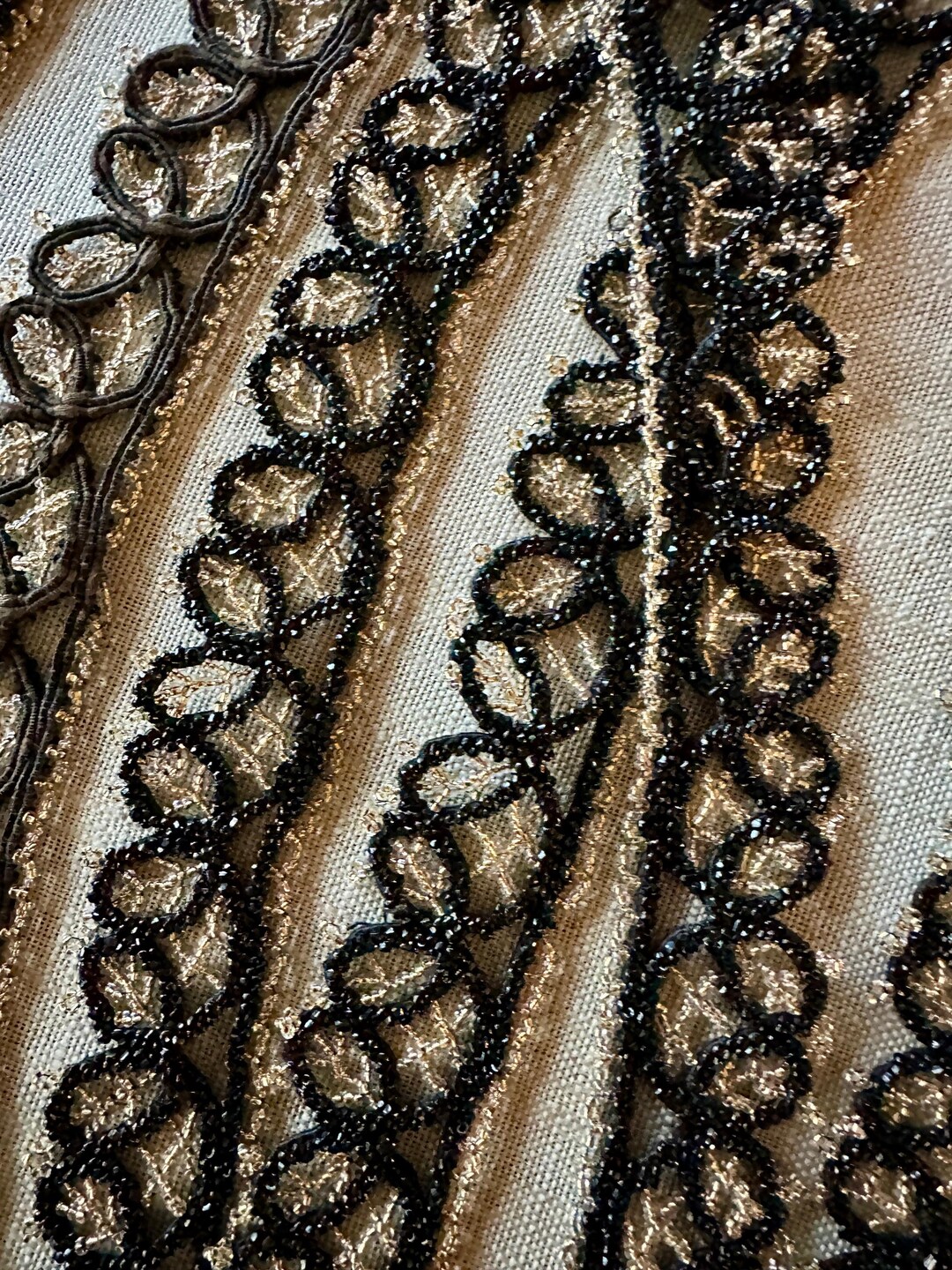 Antique Glass Beaded Trim - Etsy