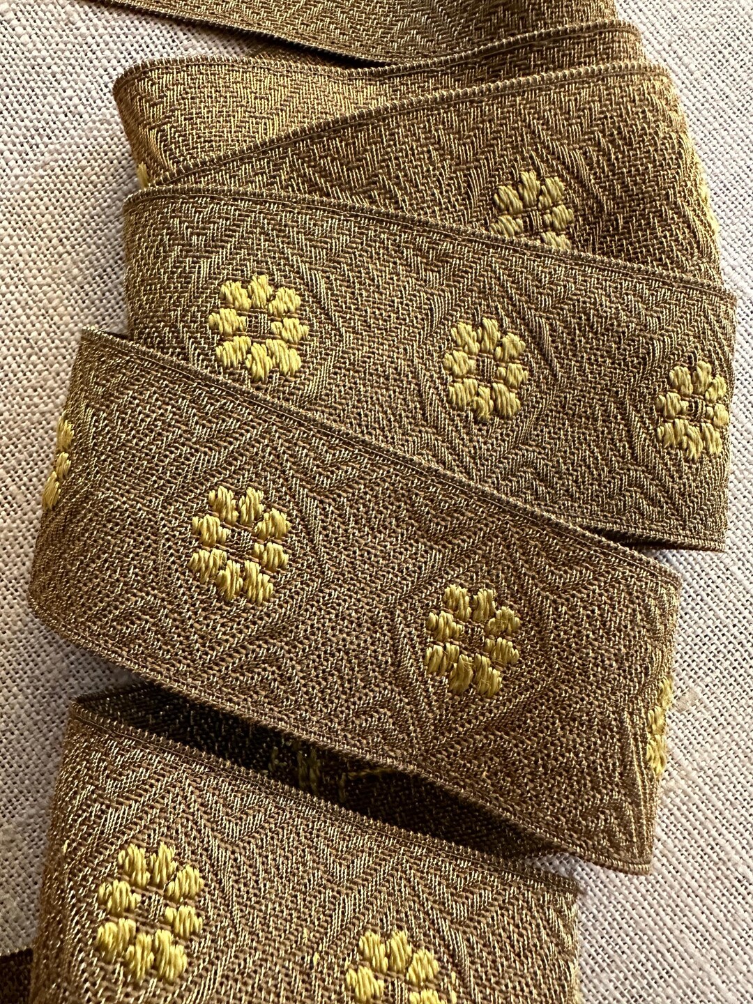 Antique Golden Flower and Metal Thread Trim - Etsy