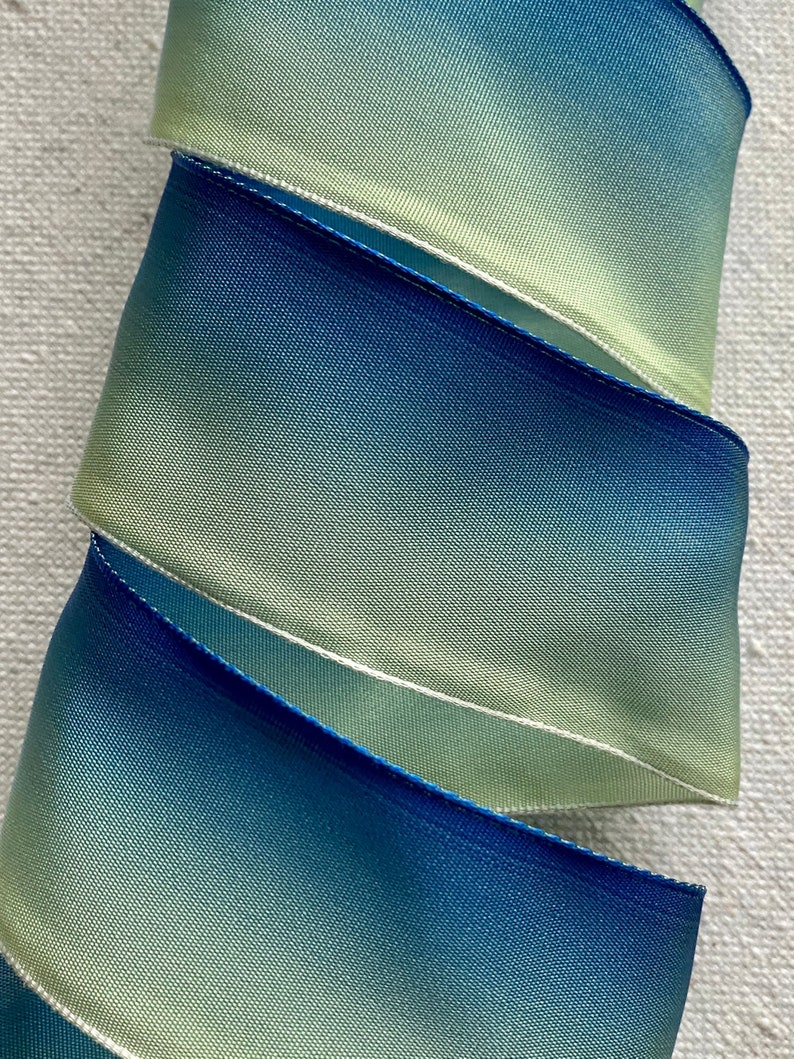 French Blue Green Ombre Ribbons in Three Color Choices - Etsy