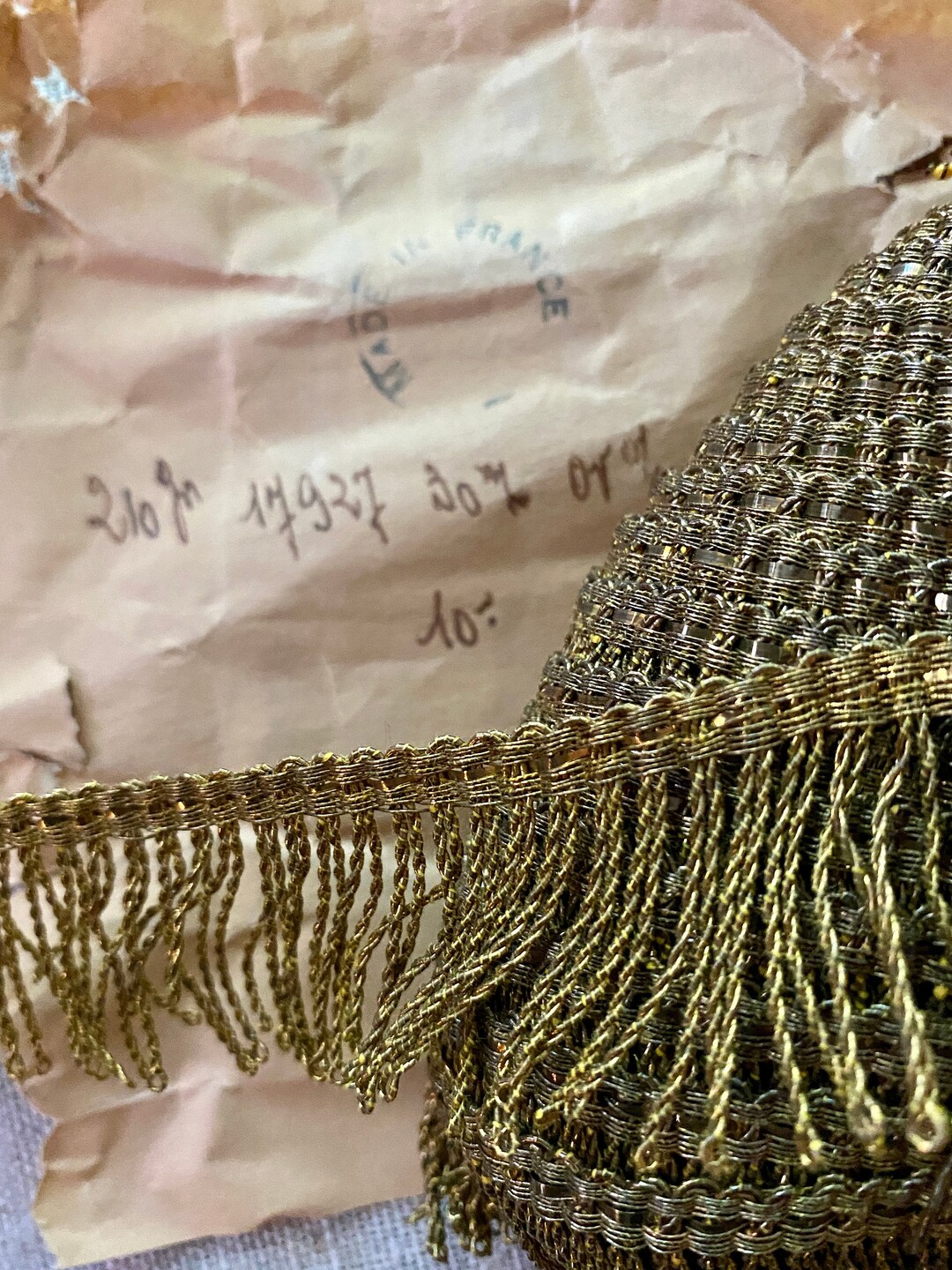 Antique French Gold Metal Bullion Fringe - Etsy