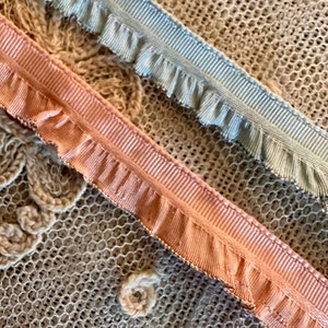 Antique Silk Ruffled Ribbon Gold Metal Edge - Etsy