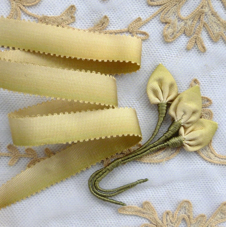 Antique Silk Picot Green Ombre Ribbon - Etsy