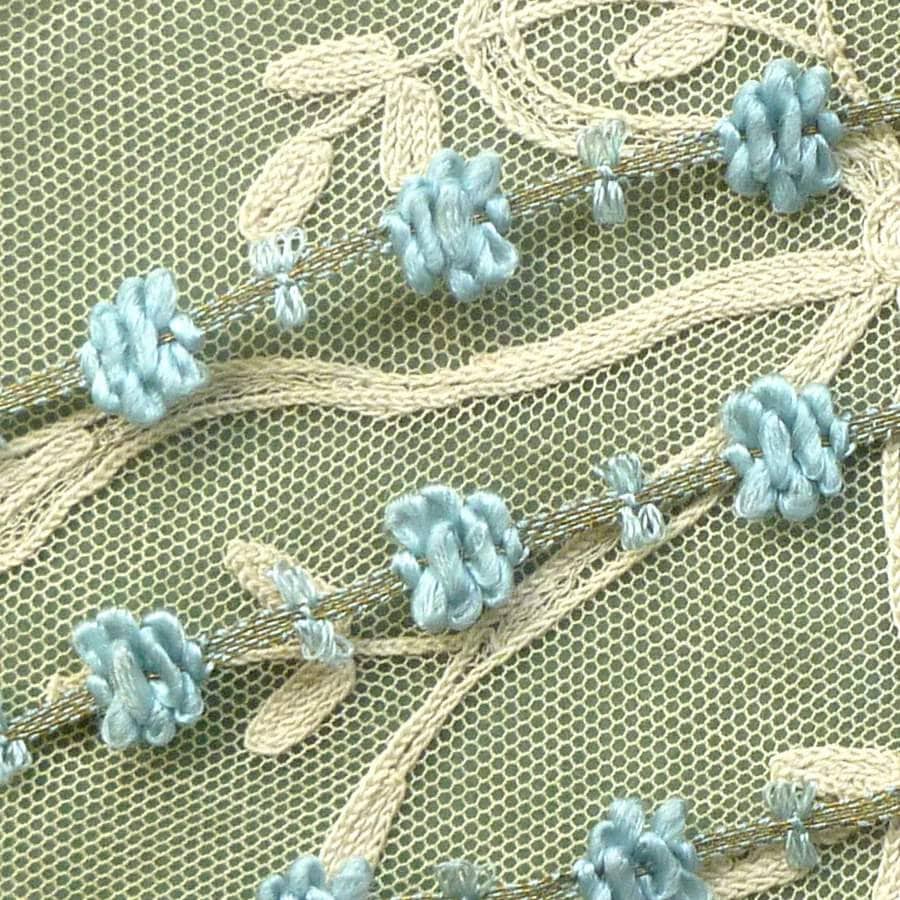 Rococo Trim Blue Flower & Silver Metal 12 Inches - Etsy