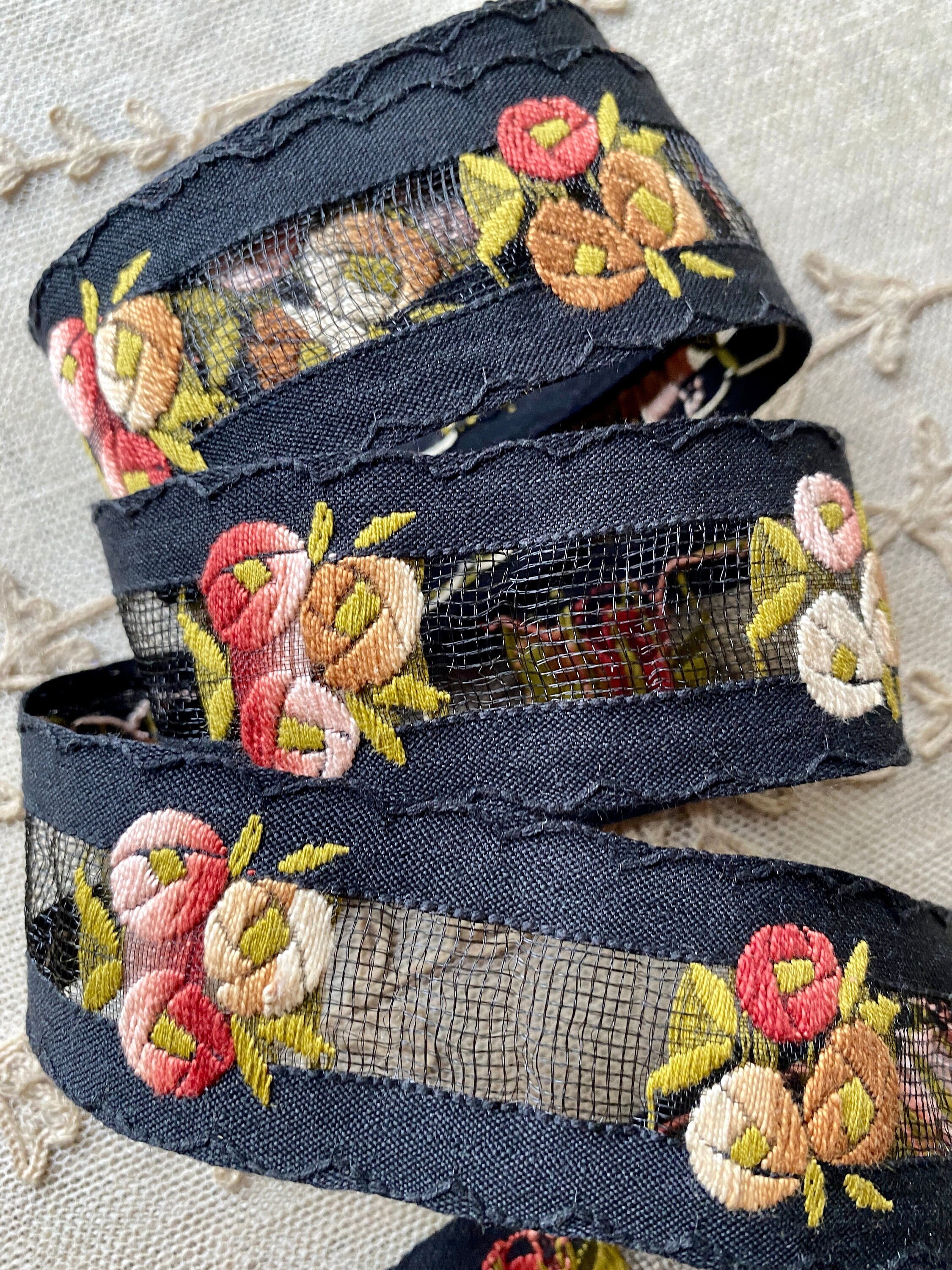 Vintage Arts & Crafts Ombre Roses Trim - Etsy