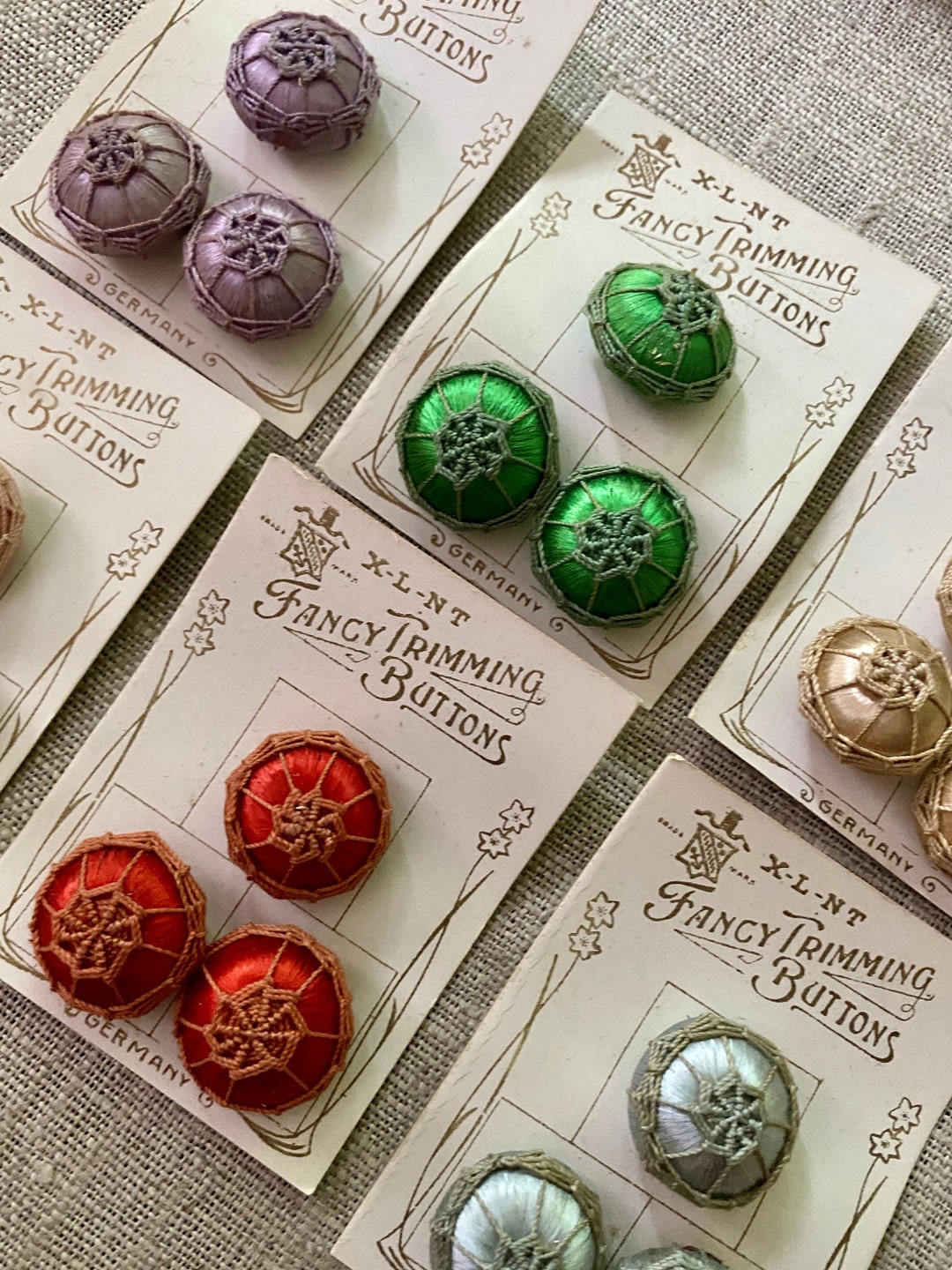 Antique Silk Passementerie Buttons With Needle Lace Cord Detail - Etsy