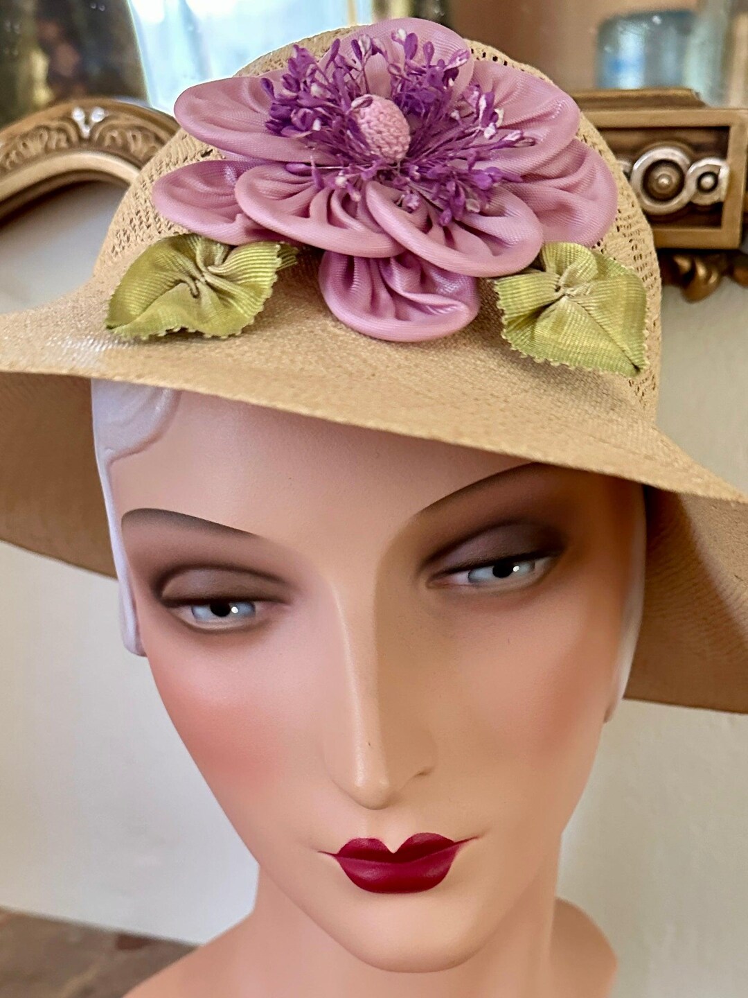 Ribbon Work Flowers With Silk Ombre Leaves - Etsy