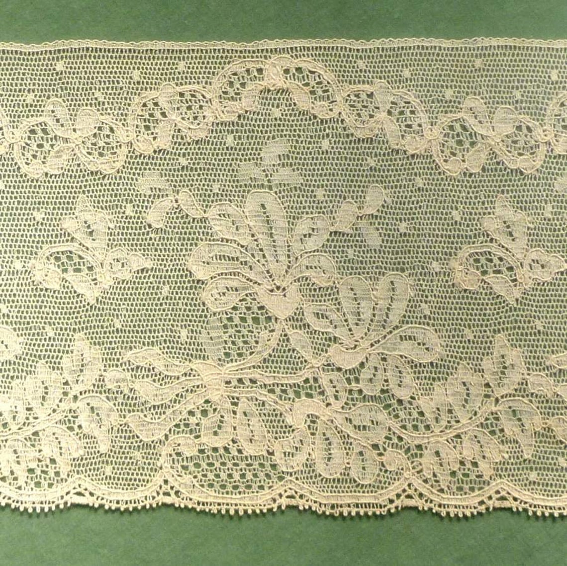 French Alencon Antique Lace Swags With Scalloped Border - Etsy