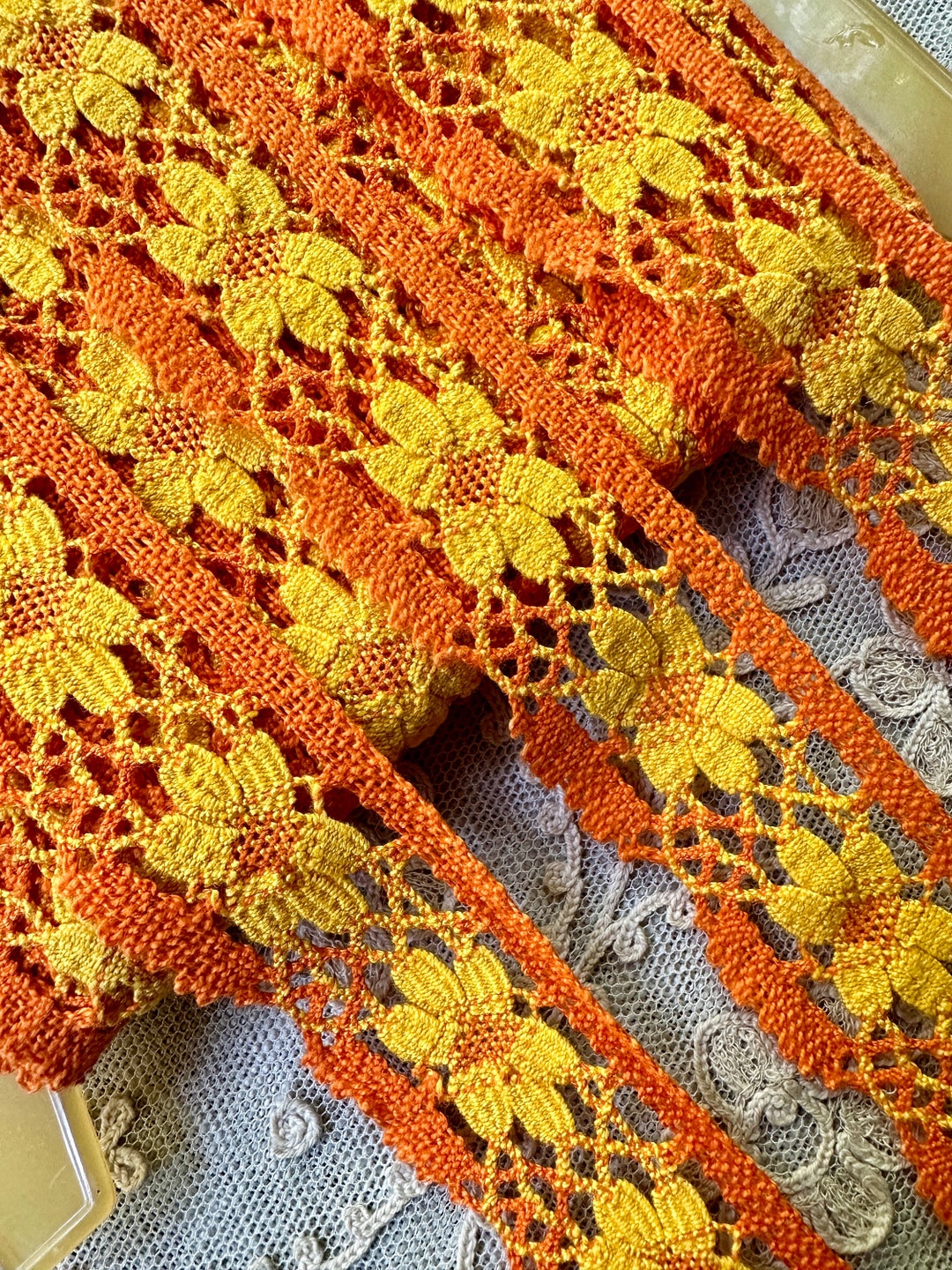 Vintage Mid Century Boho Chic Lacy Trim - Etsy