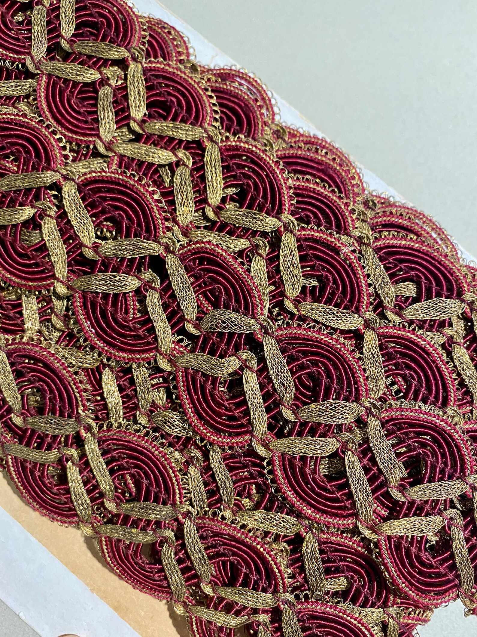 Lacey Scalloped Gold Metal & Cord Trim - Etsy