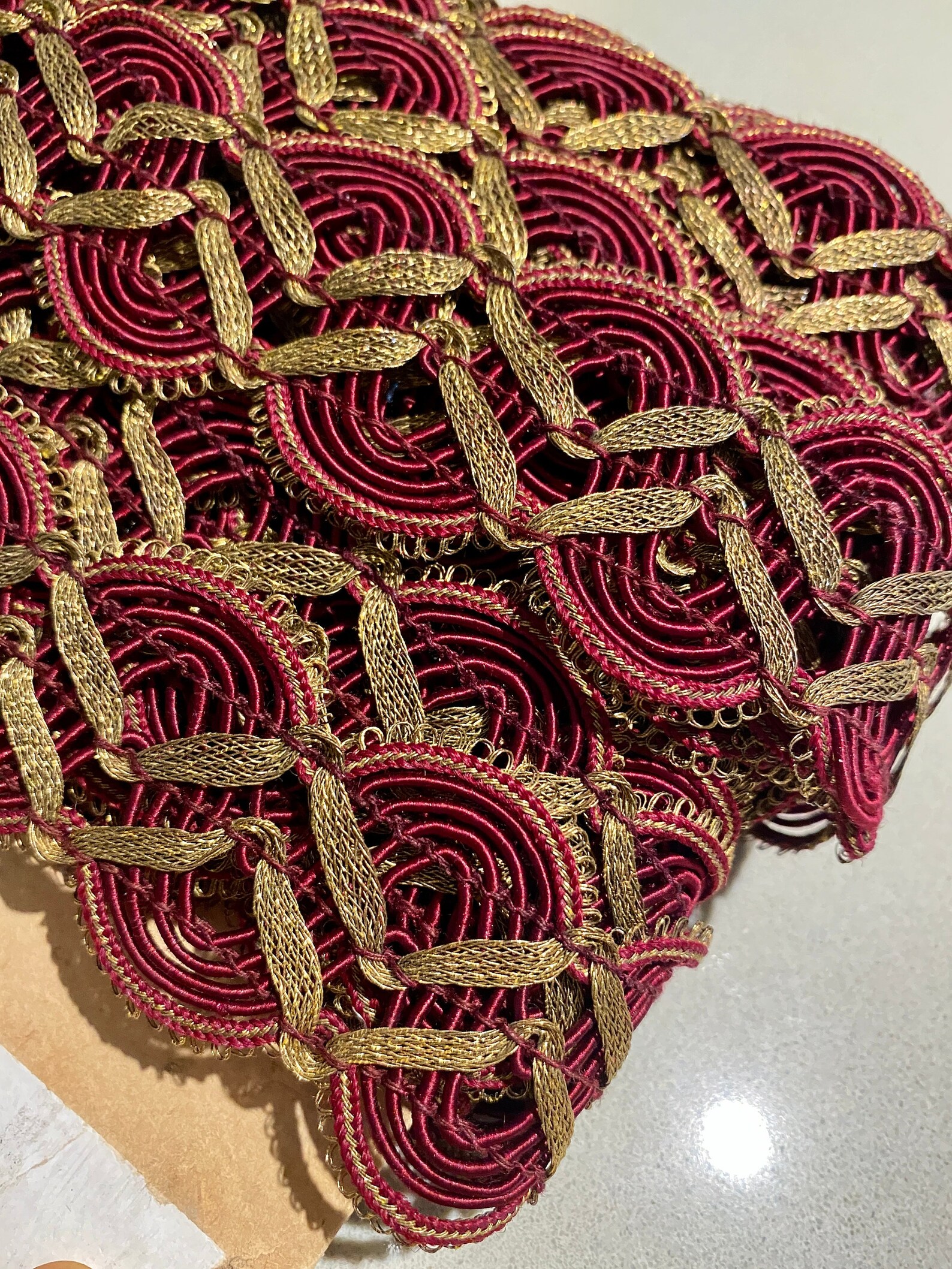 Lacey Scalloped Gold Metal & Cord Trim - Etsy