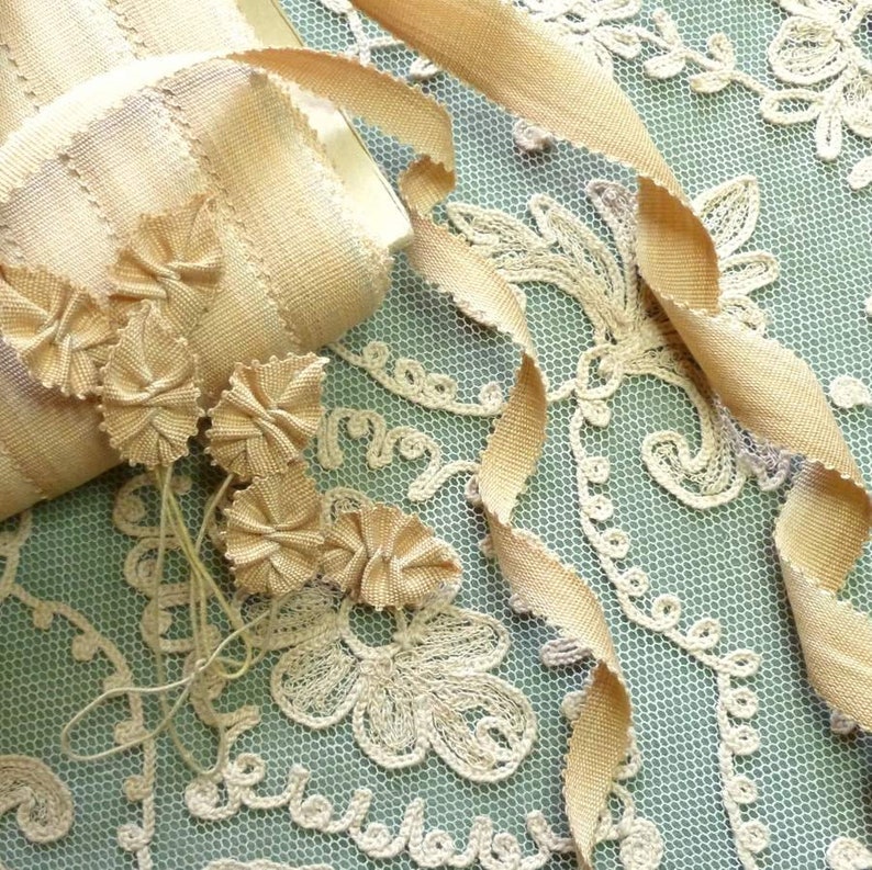 French Picot Ombre Antique Ribbon in Café Au Lait - Etsy