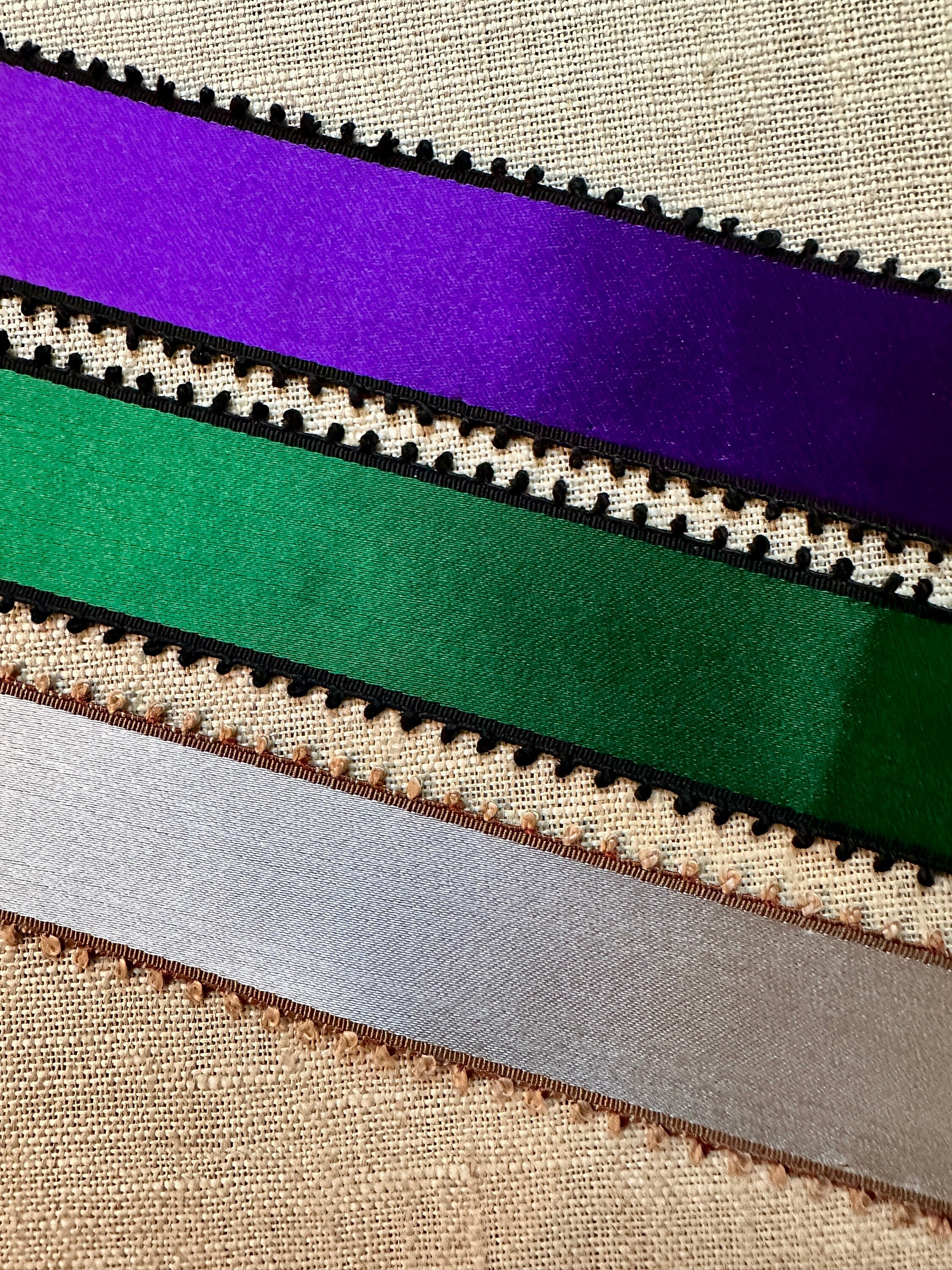 Vintage French Two Color Picot Satin Ribbon - Etsy