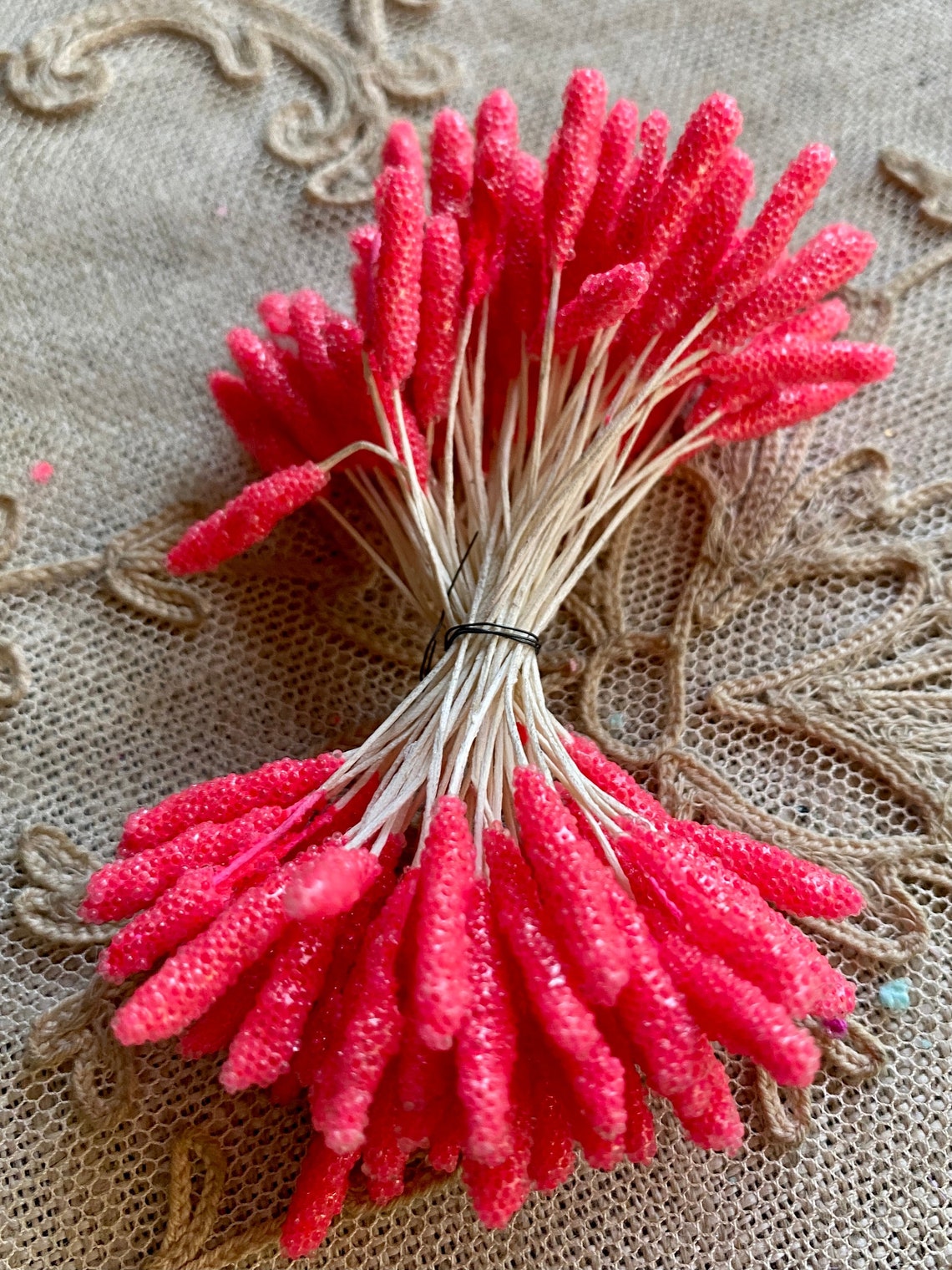 Vintage Mid Century Glass Ballotini Stamens - Etsy