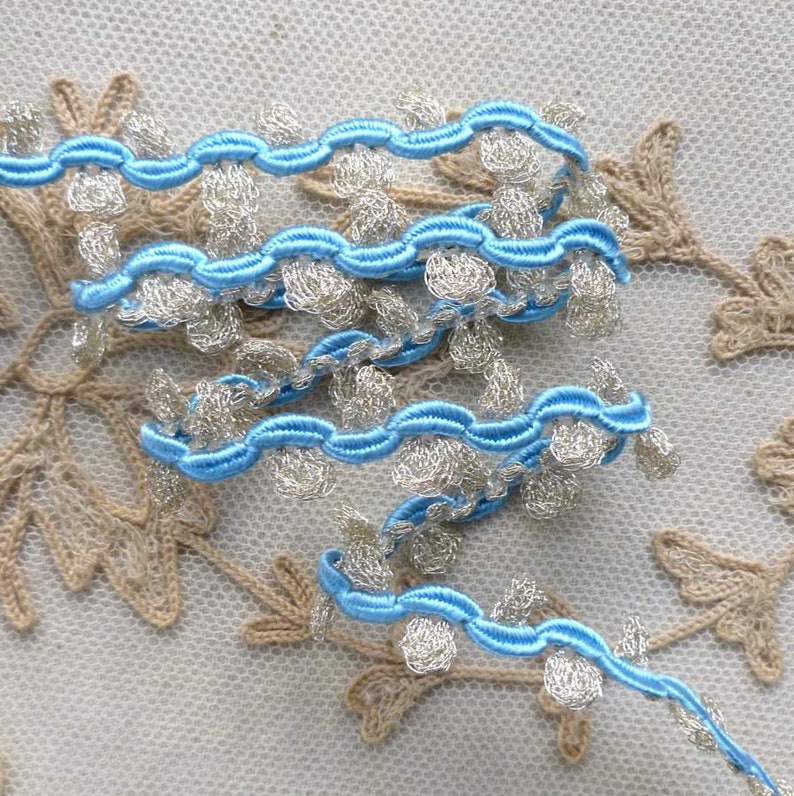 Silver and Blue Rococo Trim - Etsy