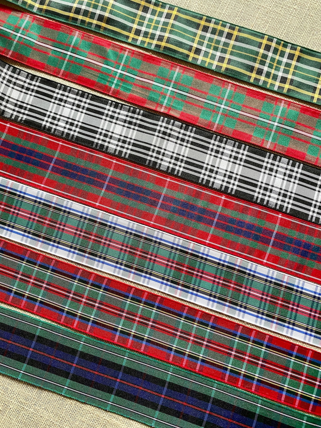 Tartan Ribbons in Seven Clans and Two Sizes - Etsy