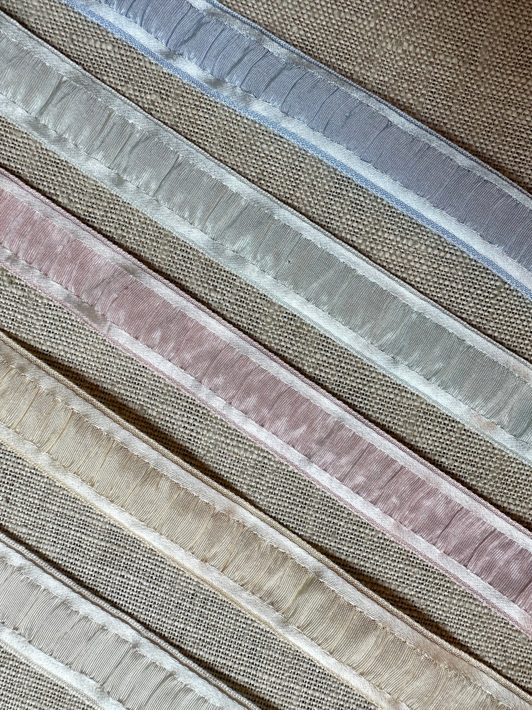 Vintage French Plisse Ribbons in Five Colors - Etsy