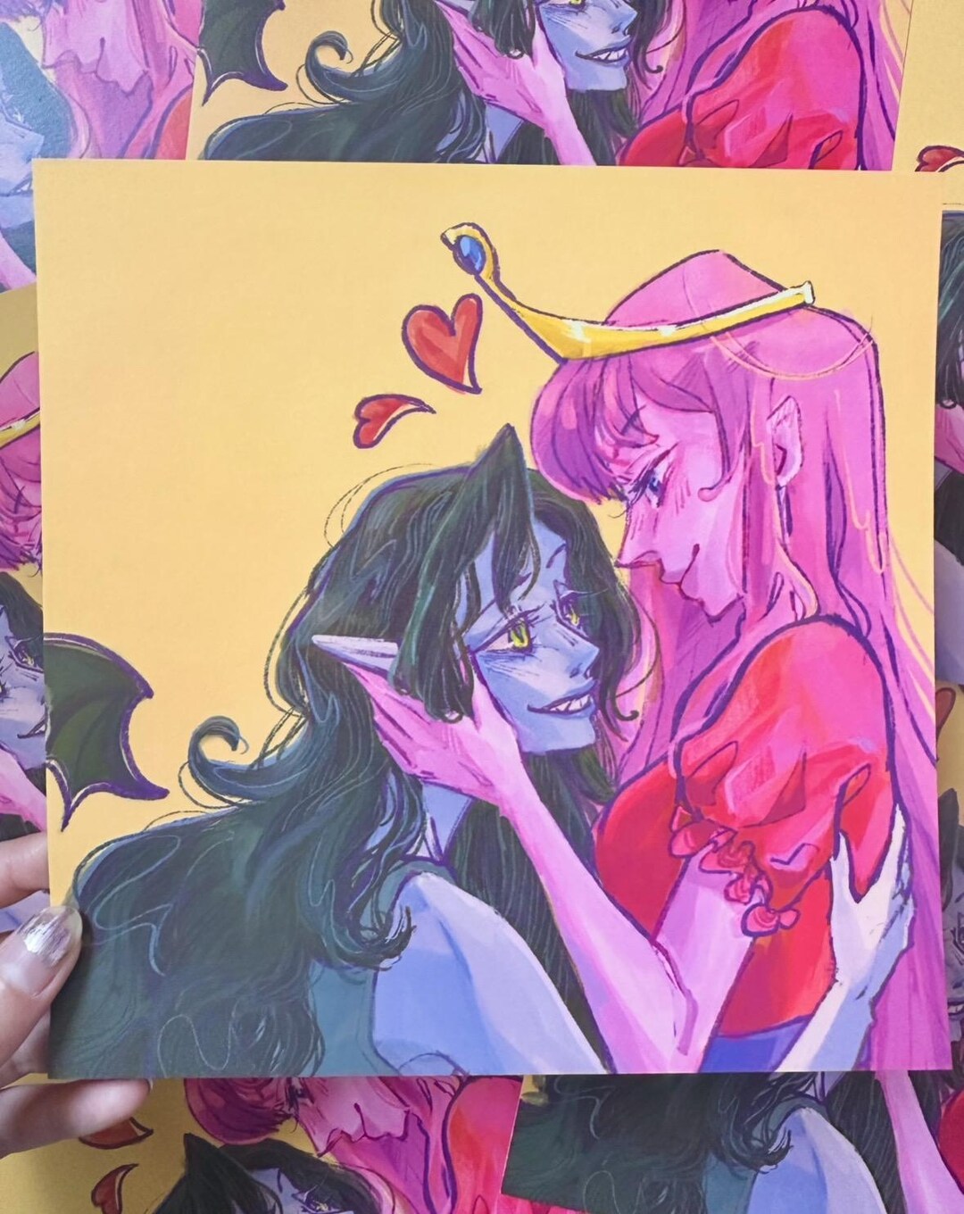 Bubbaline Adventure Time Square Art Print Poster Marceline Princess ...