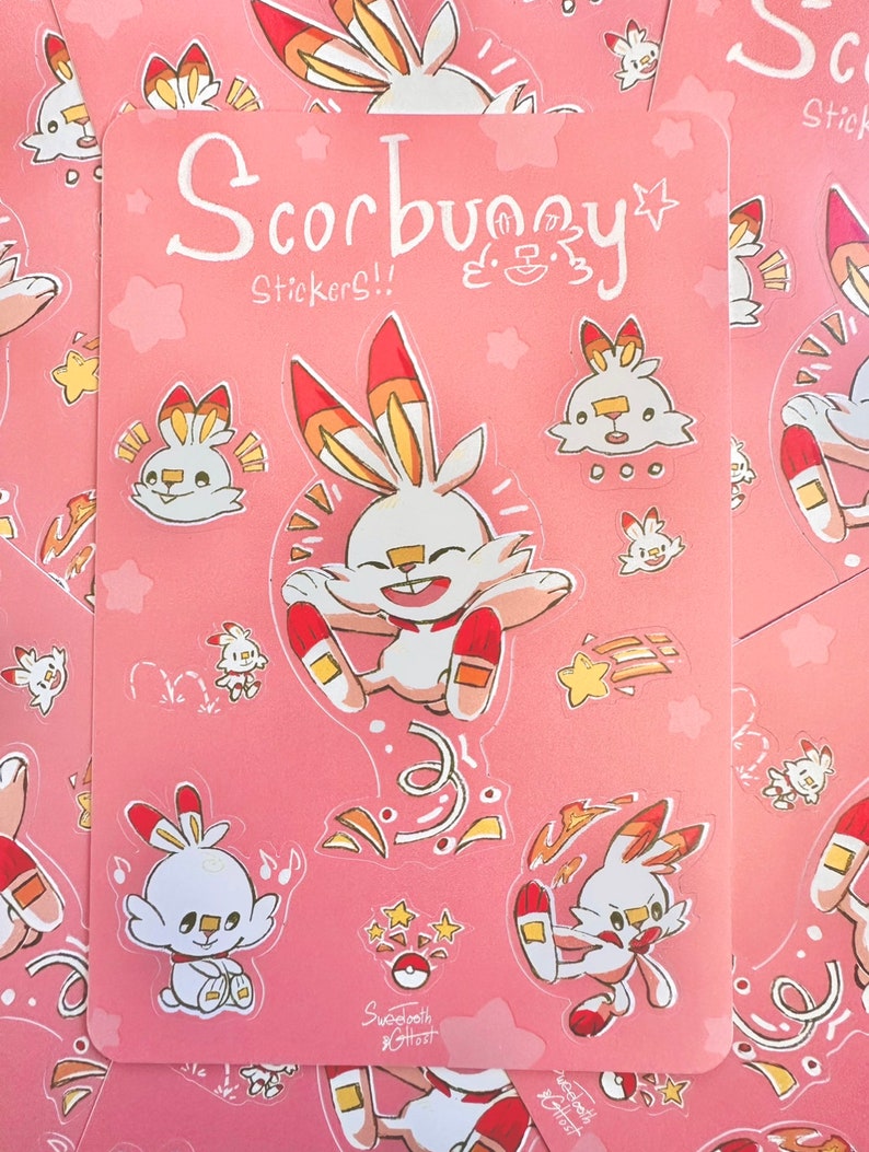 Scorbunny Sticker Sheet - Etsy