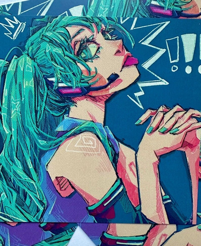 Hatsune Miku Square Art Print - Etsy