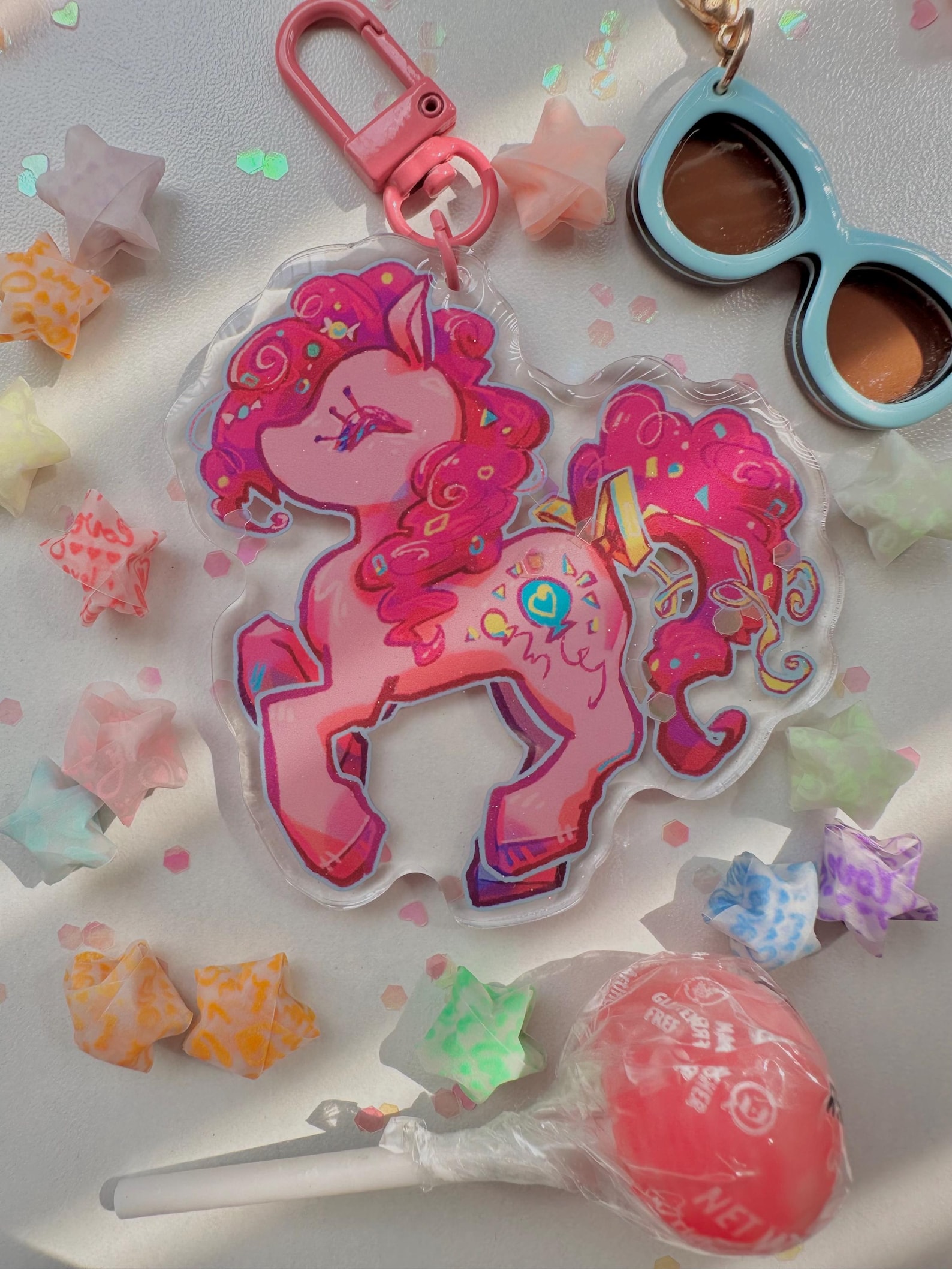 Pinkie Pie MLP Acrylic Keychain Charm My Little Pony - Etsy