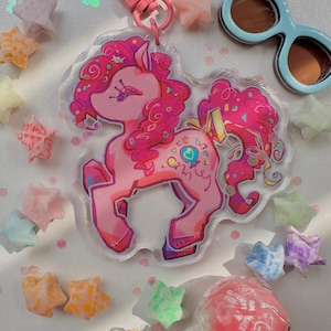 Pinkie Pie MLP Acrylic Keychain Charm My Little Pony - Etsy