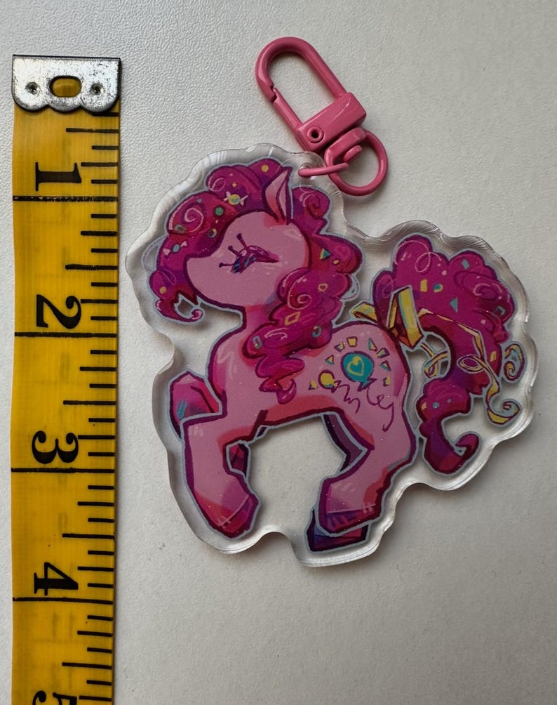 Pinkie Pie MLP Acrylic Keychain Charm My Little Pony - Etsy