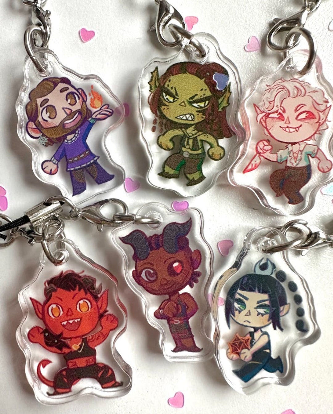 Baldurs Gate 3 Companions Acrylic Phone Charm Keychain - Etsy